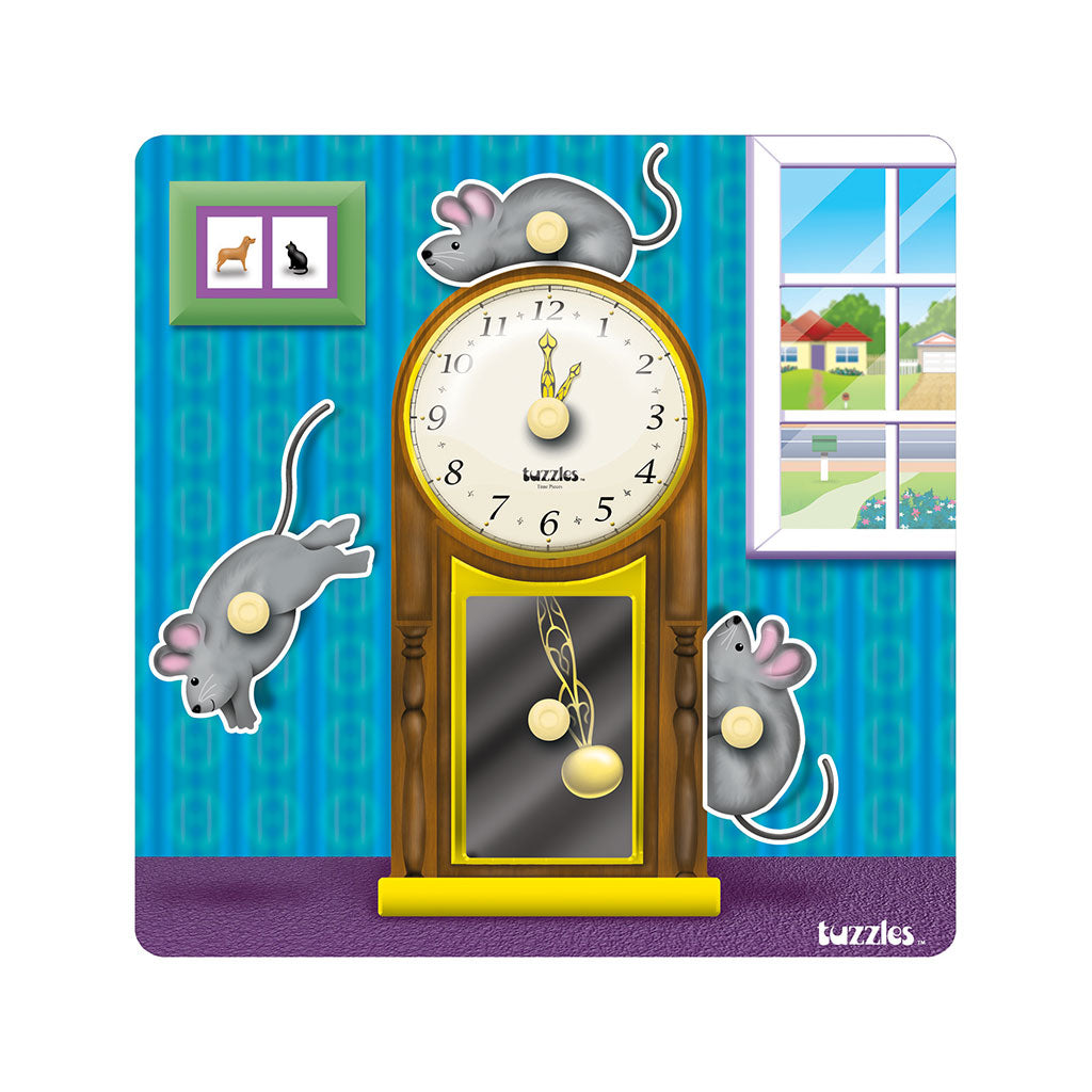 Tuzzles Hickory Dickory Dock Knob Puzzle | Educating Kids