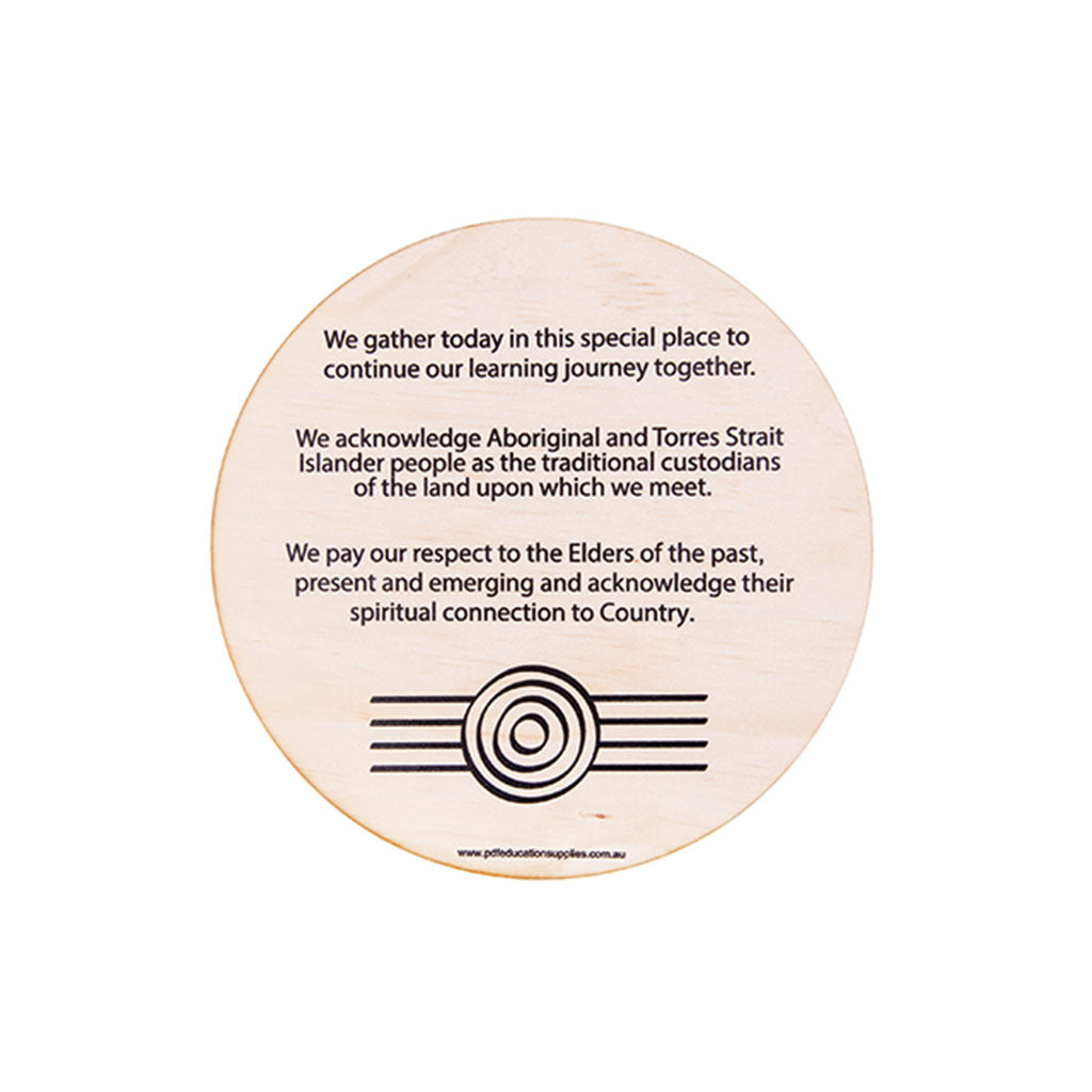 Wooden Sign - Acknowledgement Of Country | Educating Kids